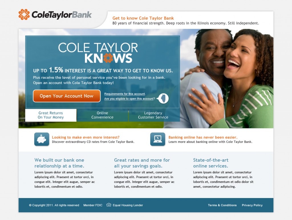 Cole Taylor Bank Microsite | Kevin Limongelli
